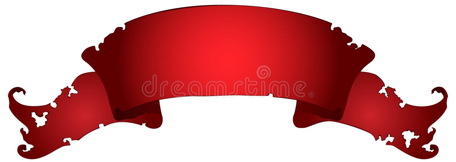 Red Textile Banner with Folds Stock Illustration - Illustration of ...