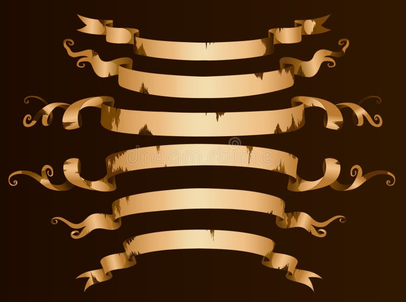 Old ribbon banner set stock vector. Illustration of dirty - 16292126