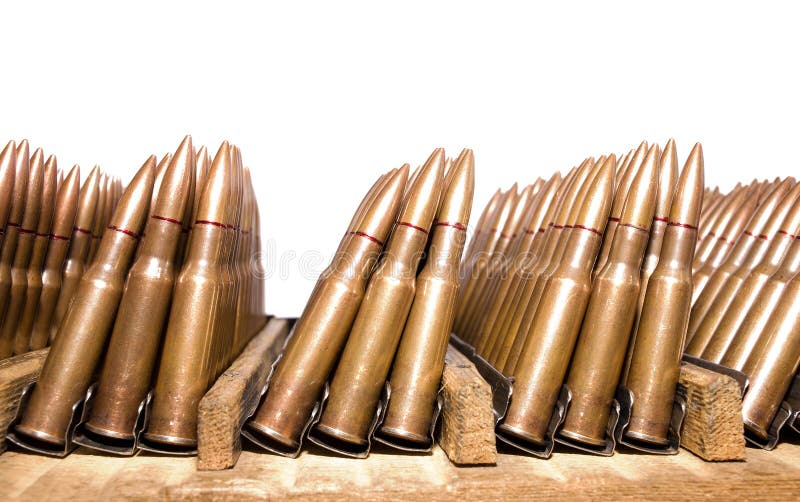 Old rifle cartridges stock image. Image of isolation - 51462051