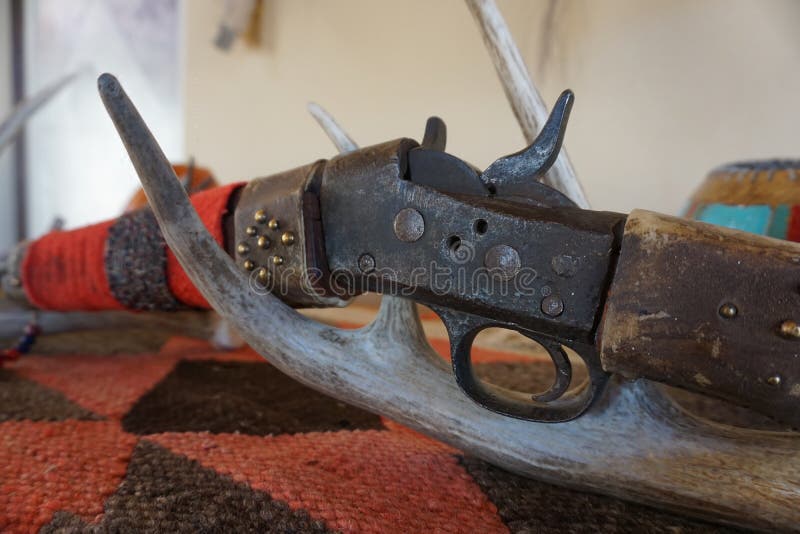 An old rifle. stock photo. Image of western, iron, craftsmanship - 48720072