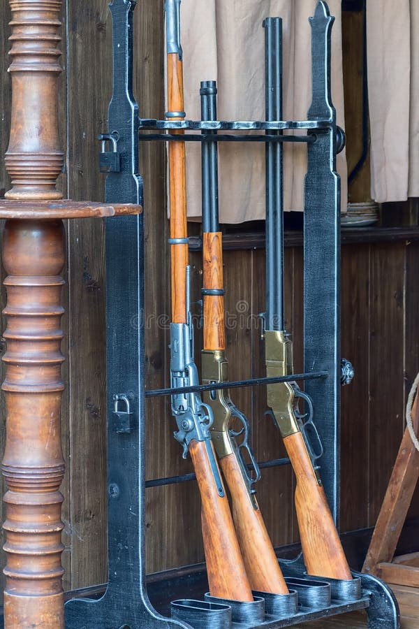 Old rifles stock photo. Image of table, room, machine - 237555740