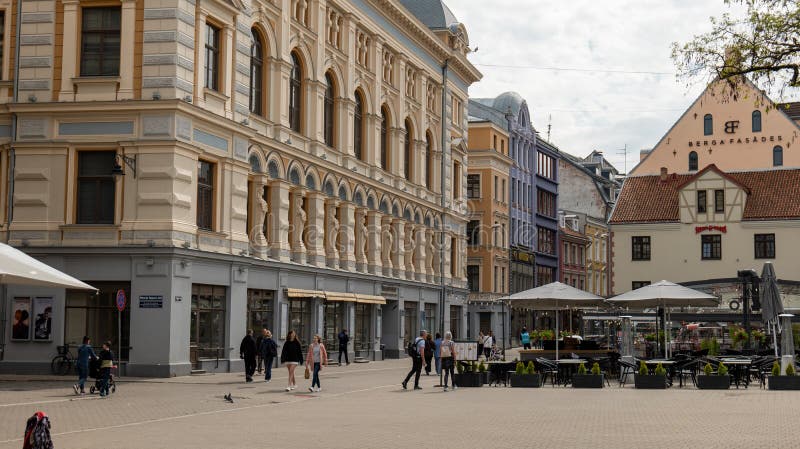 Old Riga Buildings and Views Editorial Image - Image of gothic, town ...