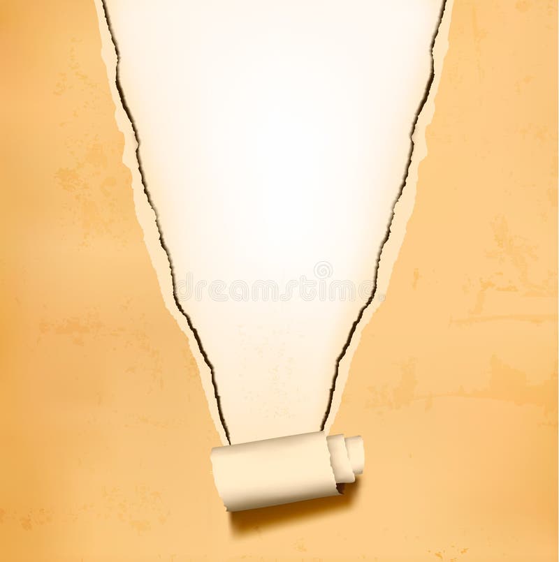 Old Ripped Paper Background. Vector. Stock Vector - Illustration of ...