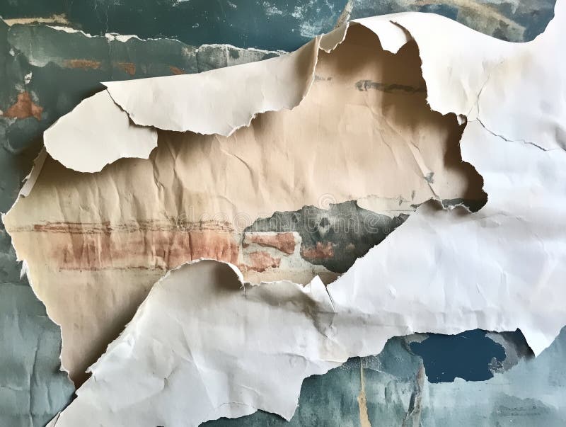 An Old, Ripped, Wrinkled Paper. Good for Any Project. Stock ...