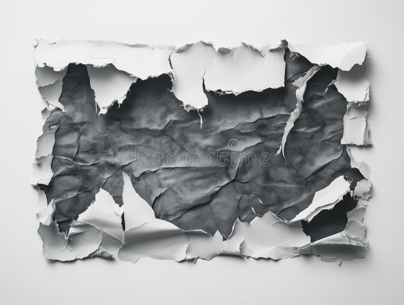 An Old, Ripped, Wrinkled Paper. Good for Any Project. Stock ...