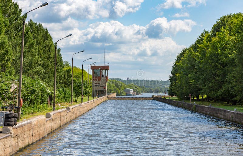 Old river gateway stock image. Image of technology, structure - 97954641