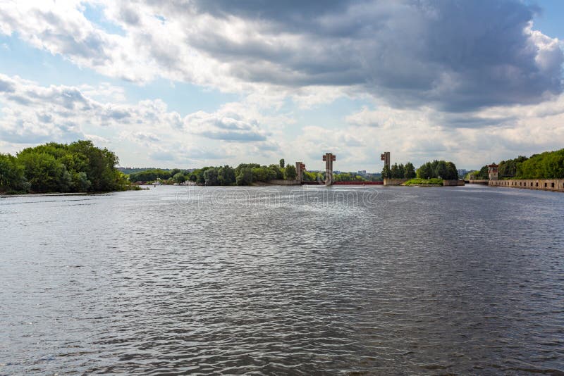 Old river gateway stock image. Image of navigation, adjustment - 97954827