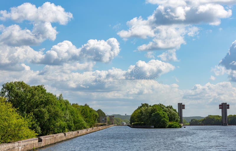 Old river gateway stock photo. Image of outdoor, construction - 97954952