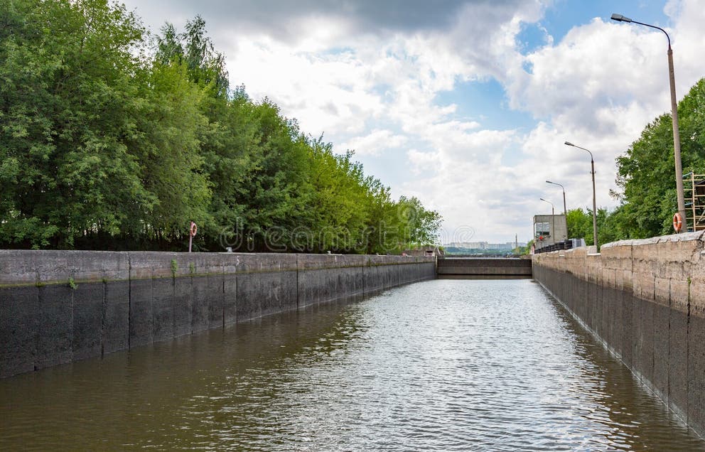 Old river gateway stock photo. Image of gateway, engineering - 97955032
