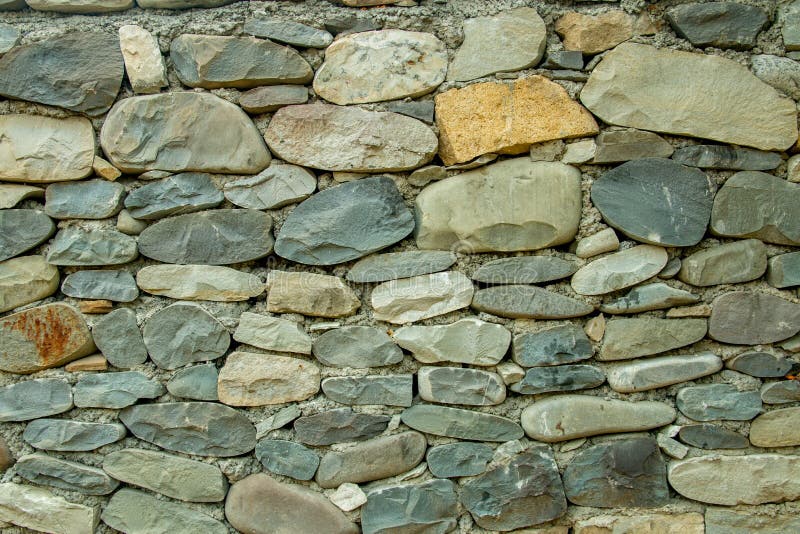 Vintage River Stone Wall Texture for Your Background. Stock Image ...