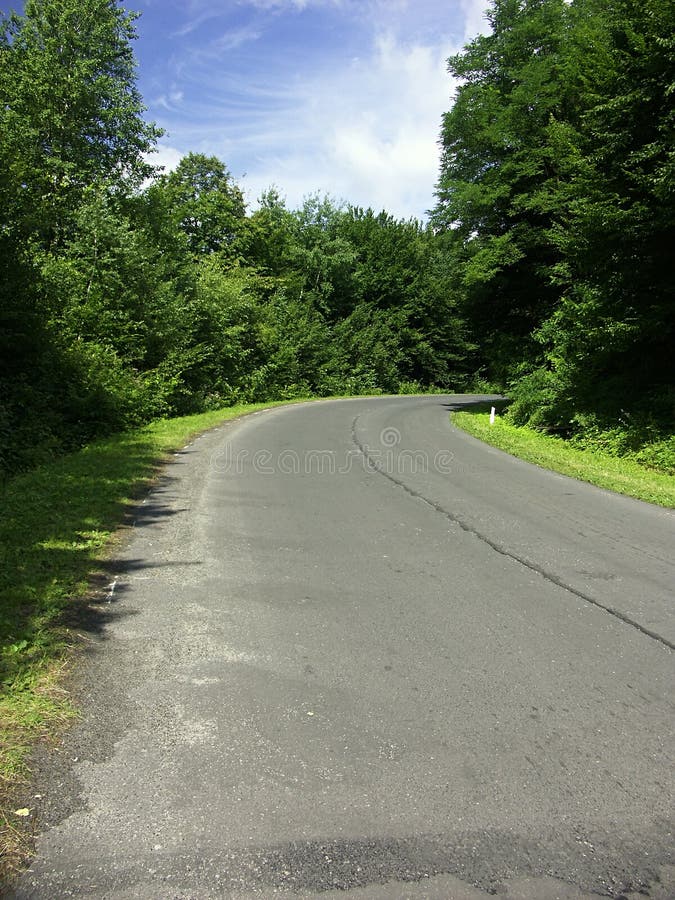 Old road stock photo. Image of pavement, turn, asphalt - 205076