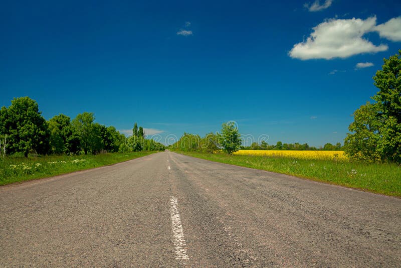 Old road stock image. Image of landscape, nature, blue - 41165783