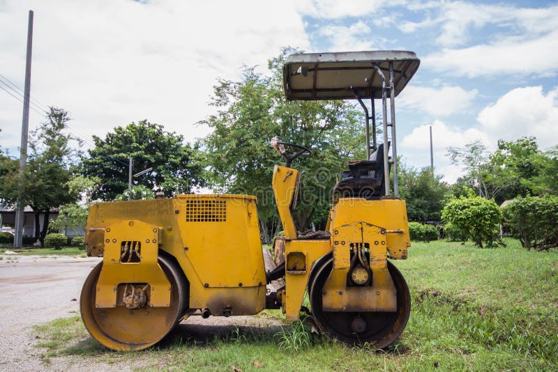 Old road compactors stock photo. Image of road, roadwork - 41167850