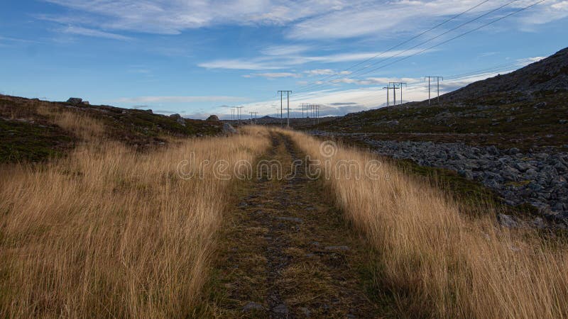 Old Road in the Middle of Mountains Stock Photo - Image of plain, cloud ...