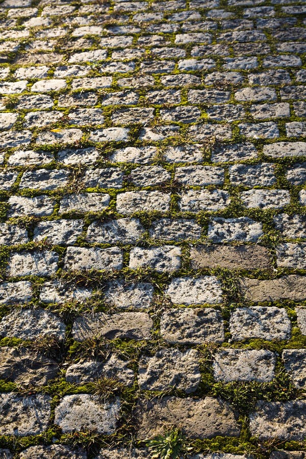 Old Road in Rustic Cobblestones Stock Image - Image of bluestone, stone ...