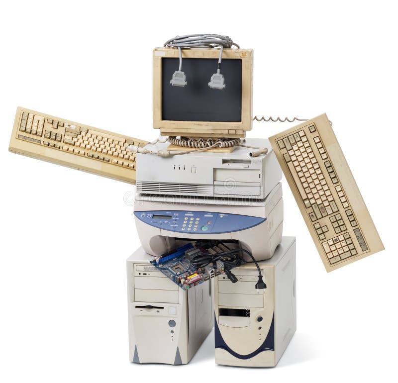 Old robot stock image. Image of monitor, robot, obsolete - 10482613