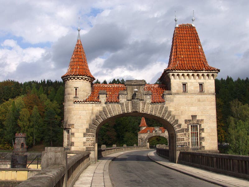 Old rock-fill dam stock photo. Image of route, building - 6516770
