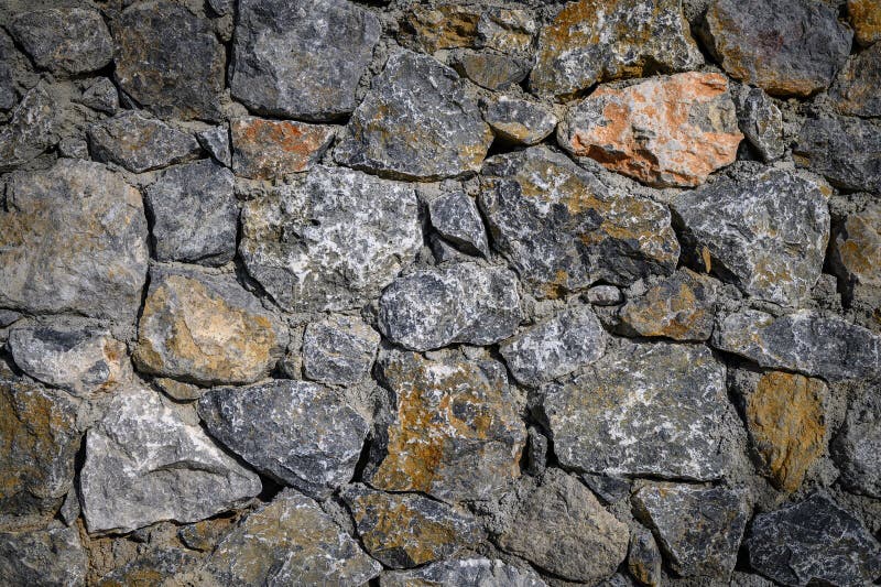 Old Rock Stone Wall Texture Stock Image - Image of beige, material ...