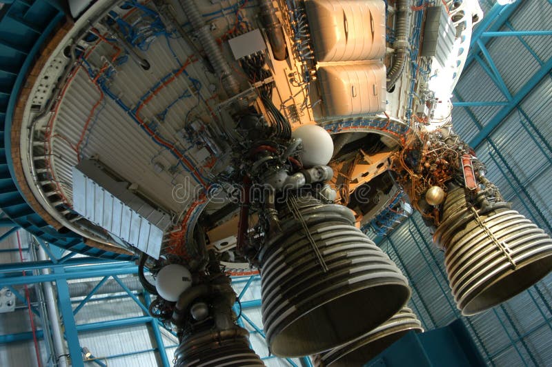 Vintage Spaceship Rocket in the Space Stock Illustration - Illustration ...