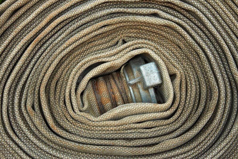 Old rolled fire hose stock image. Image of order, protection - 37810621