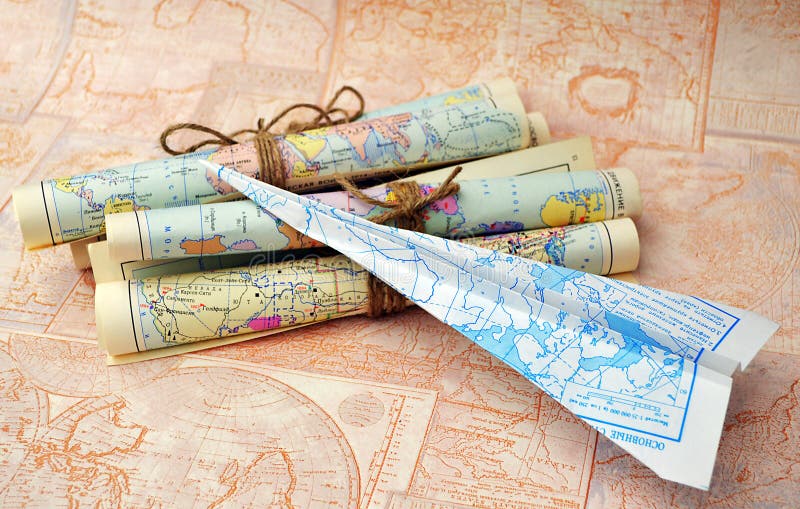 Old Rolled World Map Stock Photos - Free & Royalty-Free Stock Photos ...
