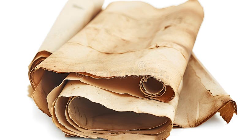 Old rolled paper stock image. Image of knot, white, grungy - 342361791