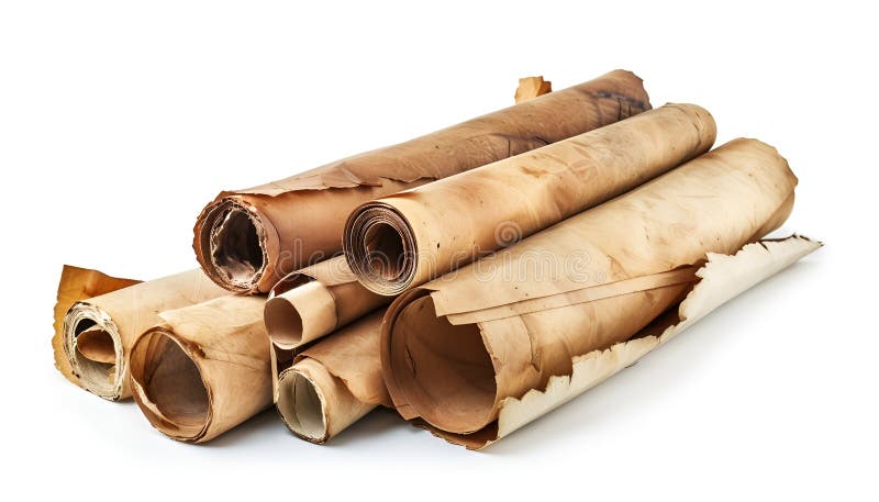 Old rolled paper stock photo. Image of roll, parchment - 342361558