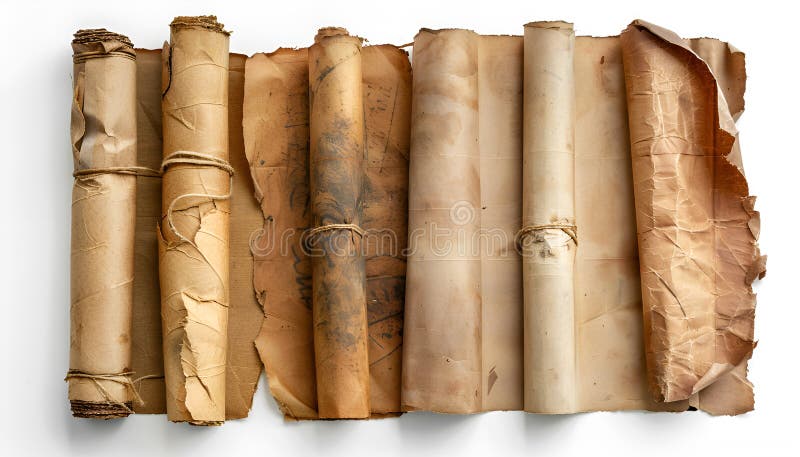 Old rolled paper stock image. Image of history, decorative - 342370917