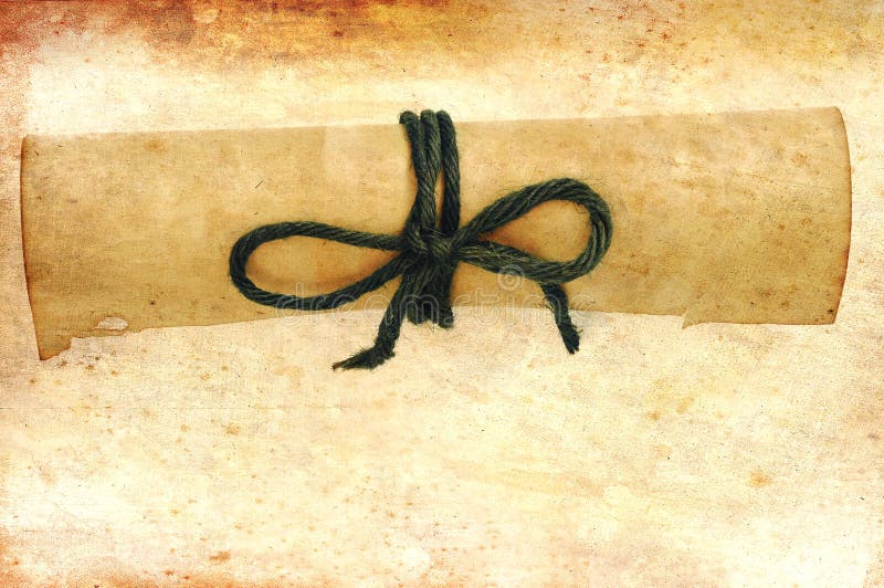 Old rolled paper stock image. Image of aging, object - 22234345