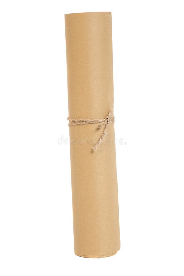 Old rolled paper stock photo. Image of aged, curl, aging - 62742104