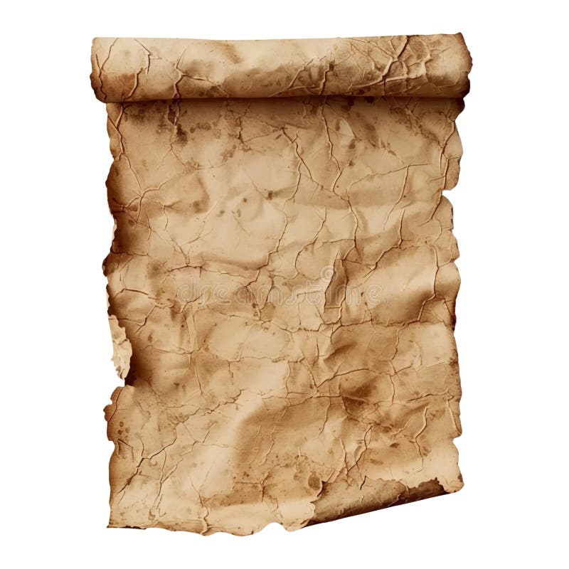 Old Rolled Up Paper stock photo. Illustration of generative - 348131462