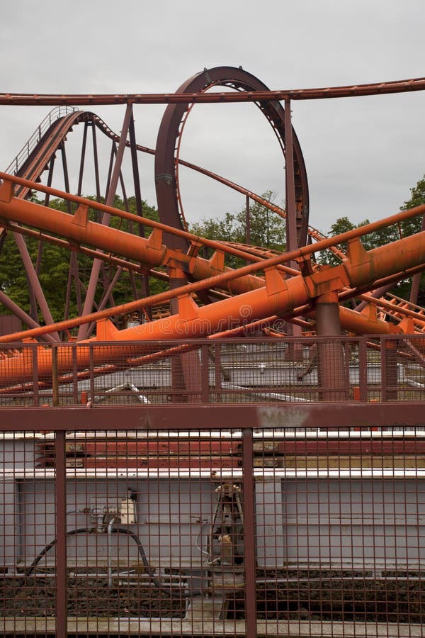 Old roller coaster stock photo. Image of treed, railing - 25933956