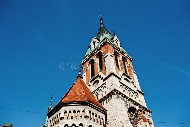 Old Roman Catholic Church in Gothic Style. Stock Image - Image of ...