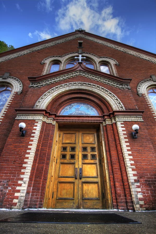Old Roman Catholic Parish 2 Stock Image - Image of archway, vertical ...