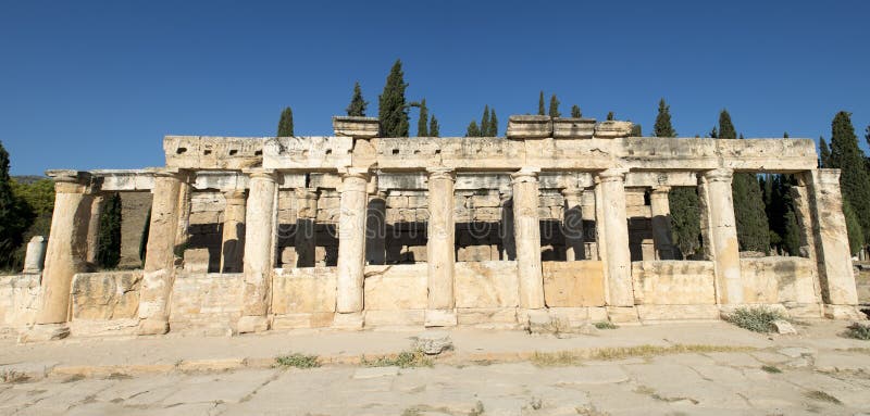 Old Roman Column Banner Panorama or Panoramic Stock Photo - Image of ...