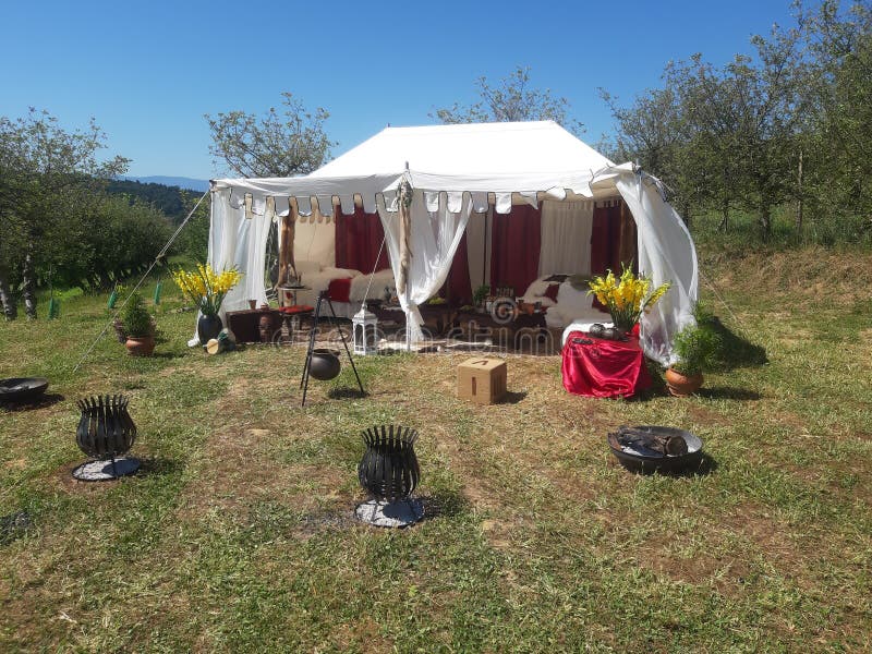 Old Roman tent stock photo. Image of building, farm - 254144130