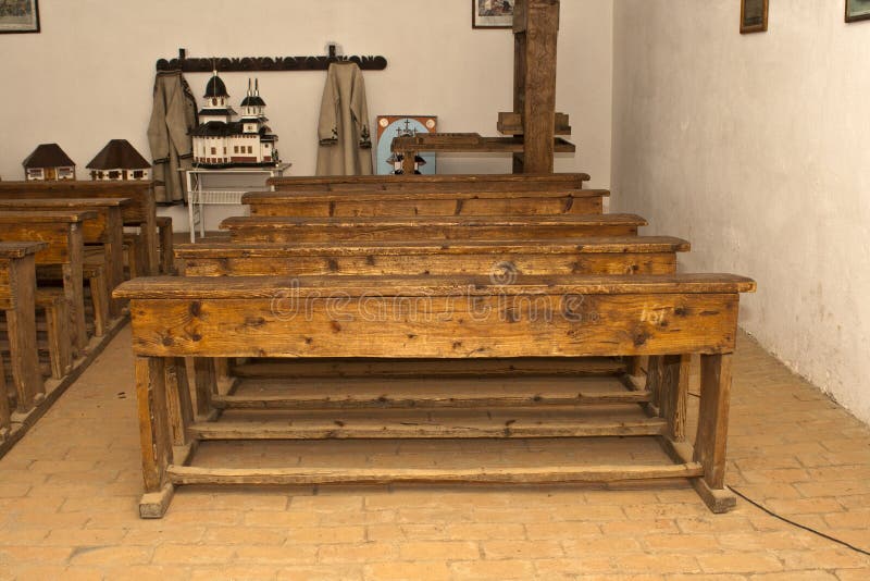 Old Romanian school stock photo. Image of inside, floor - 20737524