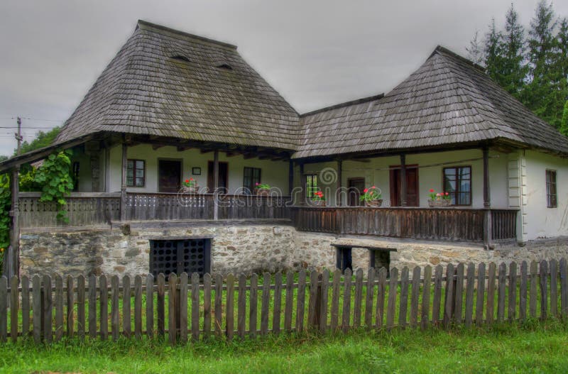 Old Romanian Traditional Joined House Stock Image - Image of centuries ...