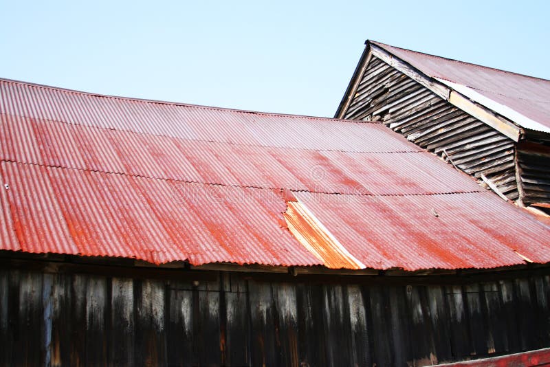 Old roof stock image. Image of warehouse, siding, rust - 2076677