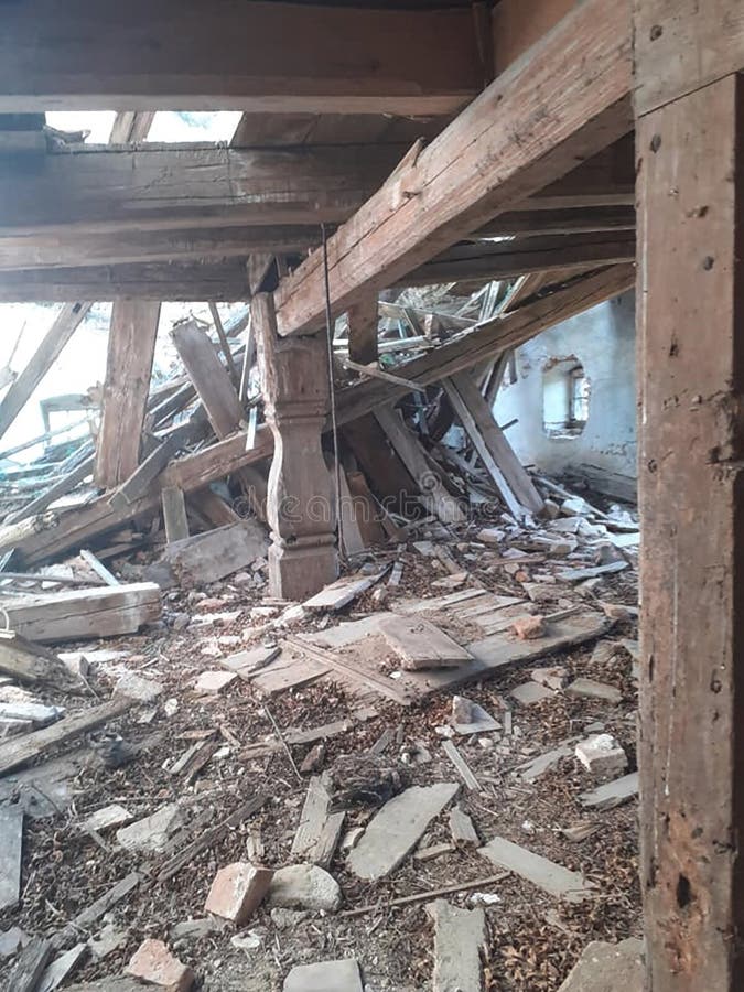 An Old Roof Structure from a House Stock Image - Image of industry ...