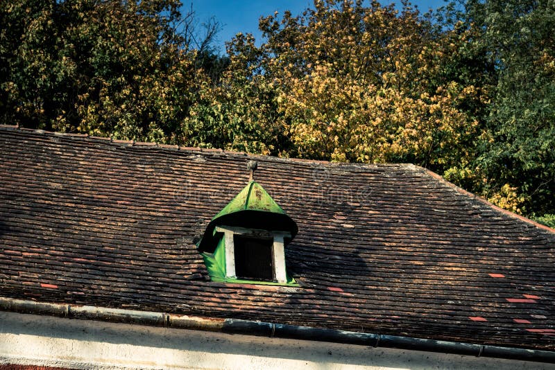 Old rooftop with gables stock photo. Image of vintage - 103199450