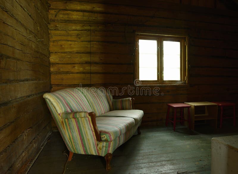 Old room with a couch stock photo. Image of apartment - 287768686
