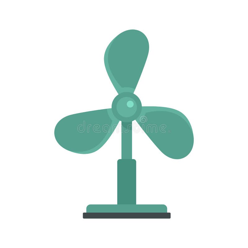 Old Room Fan Icon Flat Isolated Vector Stock Vector - Illustration of ...