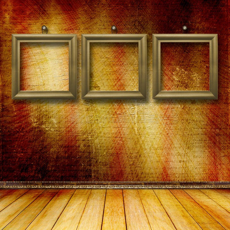 Old Room with the Former Remains of Luxury Stock Photo - Image of ...