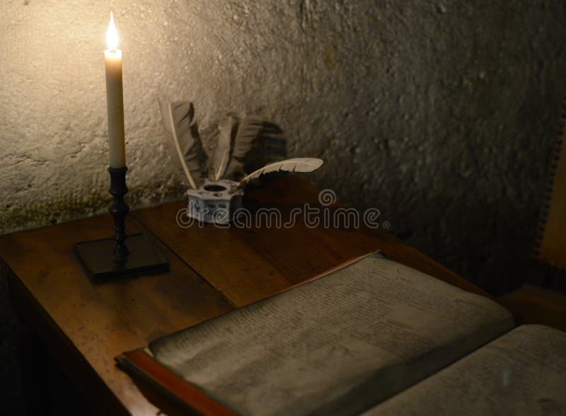 Old writer s desk stock photo. Image of handwritten, middle - 30283118