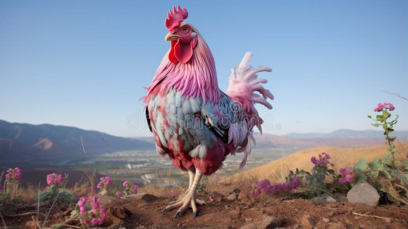 Roosters Colorful Tail Feathers Stock Photos - Free & Royalty-Free ...