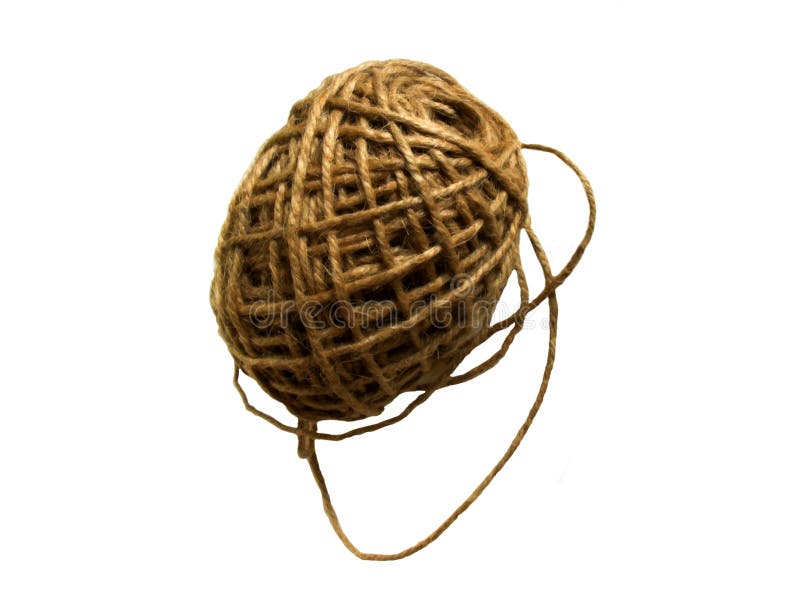 Old rope stock image. Image of jute, fiber, isolated, twisted - 5996275