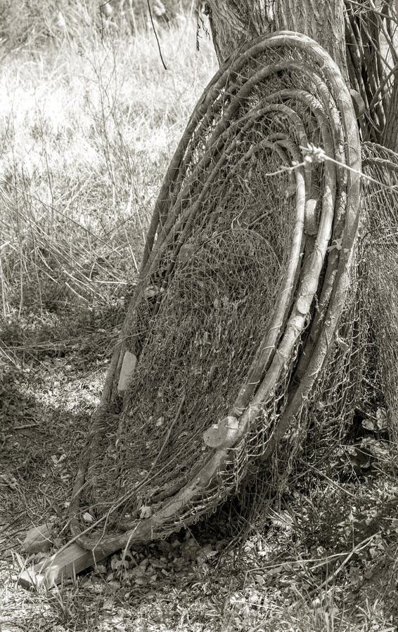 Old Rope Fishing Net is Dried Outdoors. a Vent or Top is a Fishing Net ...