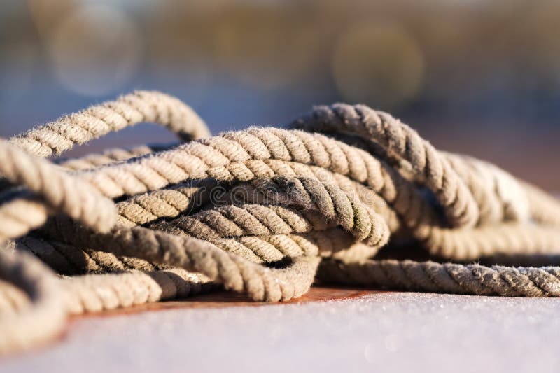 Old Rope Lying on the Ground Stock Image - Image of floor, rope: 356250687