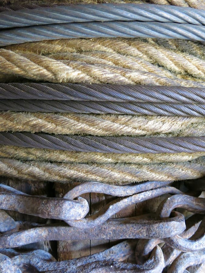 Old rope pulley system stock image. Image of system, equipment - 51207863